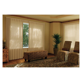 Hunter Douglas® Skyline® Gliding Window Panels - Traditional - Living ...