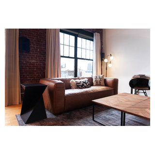 Industrial Chic-Mid Century Modern City Condo - Industrial - Living ...