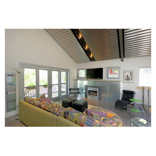 Industrial Design Bungalow in SLC - Eclectic - Living Room - Salt Lake ...