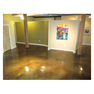 Interior Concrete Floor: Concrete Staining - Modern - Living Room - St ...