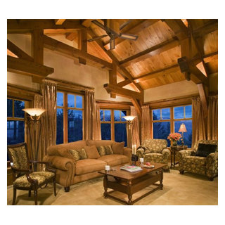 Interior Timber Framing - Rustic - Living Room - Other - by Centennial ...