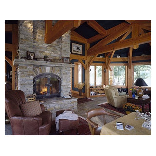Interior Timber Framing - Rustic - Living Room - Other - by Centennial ...