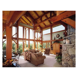Interior Timber Framing - Rustic - Living Room - Other - by Centennial ...