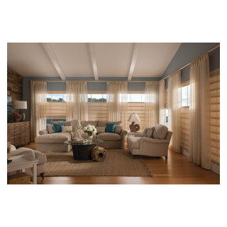 Inverted Pleat Draperies - Traditional - Living Room - Orange County ...