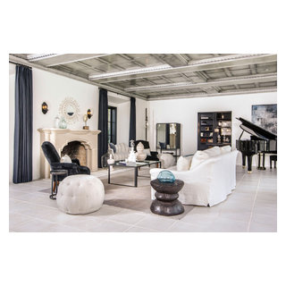 Italian Revival Residence in Pasadena - Mediterranean - Living Room ...