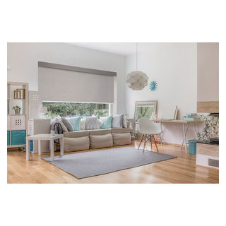 JCPenney Custom Window Treatment Designs - Midcentury - Living Room ...