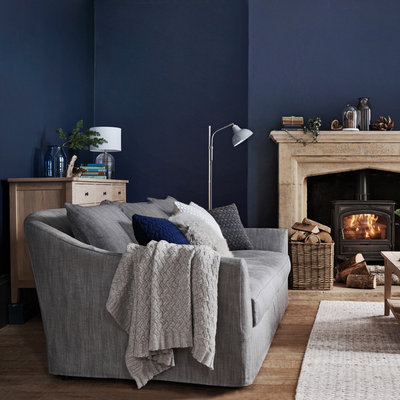 How to Combine Blue and Gray in Your Living Room