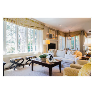 La Maison Raleigh - Transitional - Living Room - Raleigh - by Catherine ...