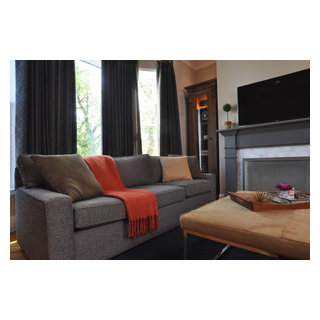 Lakeview Revamp Sitting Area - Transitional - Living Room - Chicago ...