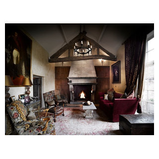 Large baronial fireplace - Rustic - Living Room - Cheshire | Houzz