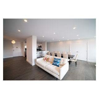 LED recessed lighting for condo with concrete ceilings - Contemporary ...