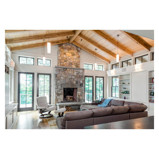 Lexington - Farmhouse - Living Room - Boston - by Lisa Davis Interiors ...