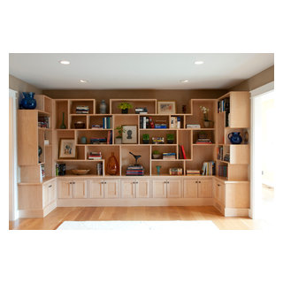 Library Cabinetry & Millwork - Contemporary - Living Room - New York ...