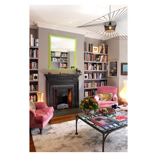 Library - very discreet loudspeakers - Eclectic - Living Room - London ...