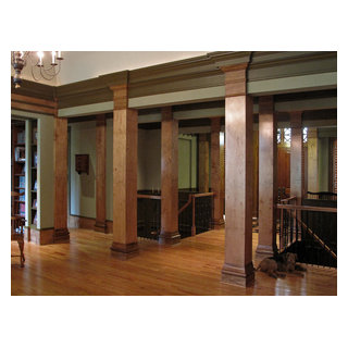 Lines of Distinction . . . faux wood grained columns. - Craftsman ...