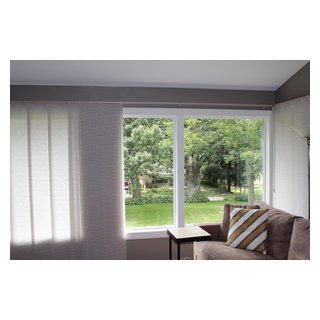 Lisle Living Room & Kitchen Project -Skyline Gliding Panels and Roller ...