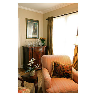Living room renovation in a suburban Colonial Revival home ...