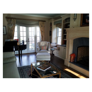 Living room with custom mantel - Traditional - Living Room - New York ...