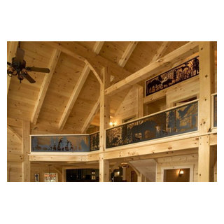 Loft & Balcony Railing with Powder-Coated Steel - Rustic - Living Room ...