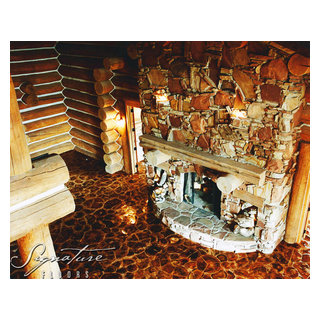 Log End Floor - Rustic - Living Room - Salt Lake City - by Signature ...