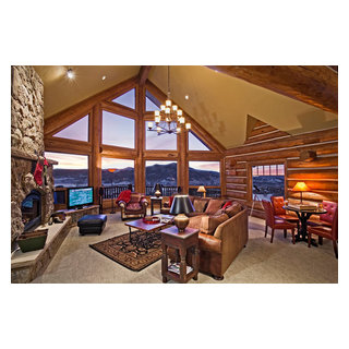 Lookout Lodge - Rustic - Living Room - Denver - by Rivertree Custom ...