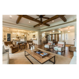 Low Country Southern Style Home - Farmhouse - Living Room - Houston ...