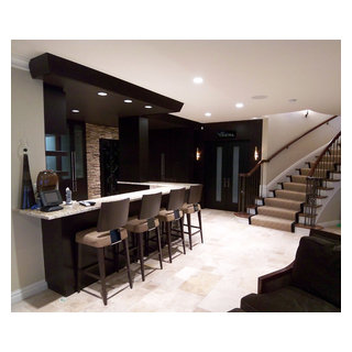 Lower level bar - Contemporary - Living Room - Detroit - by Millennium ...