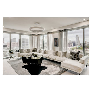 Luxury Downtown Condo - Contemporary - Living Room - Houston - by ...