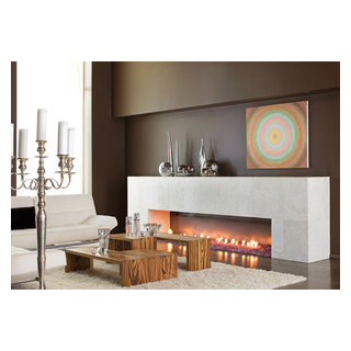 Marble Fireplace - Contemporary - Living Room - Atlanta - by MLW Stone ...