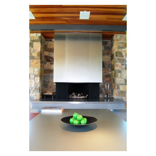 Metalwork: Aluminum Fireplace Hood - Contemporary - Living Room - Los ...