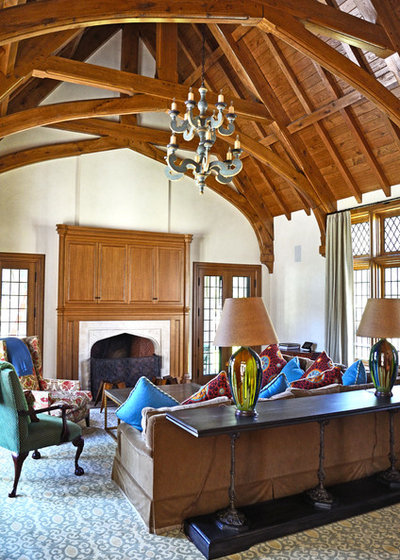 Lush Tradition: Elements of the American Tudor Living Room