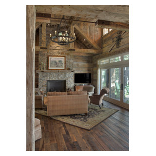 Minnesota Lake Home - Rustic - Living Room - Minneapolis - by Big Wood ...