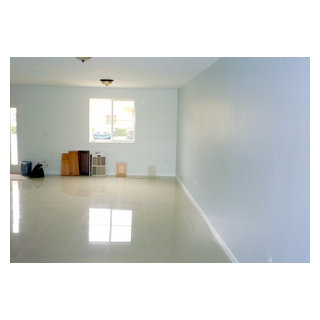 Model Townhome Interior Design Project - Eclectic - Living Room - Miami ...