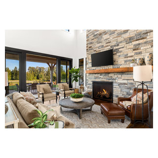 Modern English Farmhouse | Hillsboro, Oregon - Farmhouse - Living Room ...