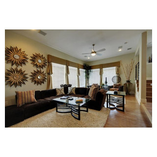 Modern Living w/ Golden Gleam - Transitional - Living Room - Houston ...