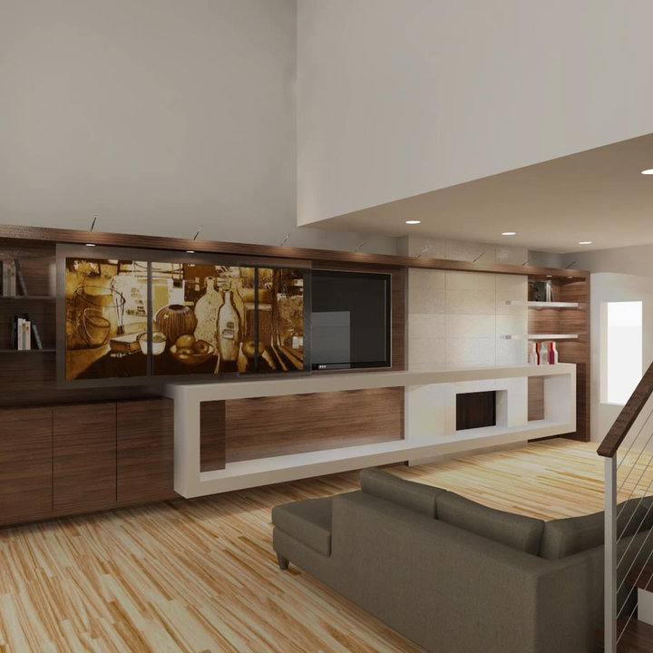 Off Center Fireplace - Photos & Ideas | Houzz