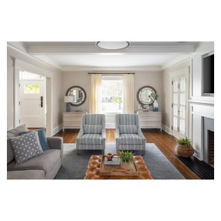 Modernized Center Hall Colonial - Modern - Living Room - New York - by ...