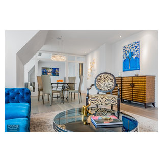 Mood Indigo: A Burroughs Wharf Condo Remodeled - Eclectic - Living Room ...