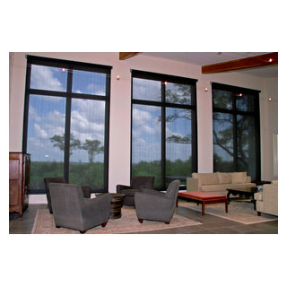 Motorized Solar Shades - Modern - Living Room - Austin - by Texas Sun ...