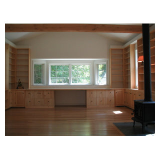 Music room & library additions - Rustic - Living Room - Boston - by ...