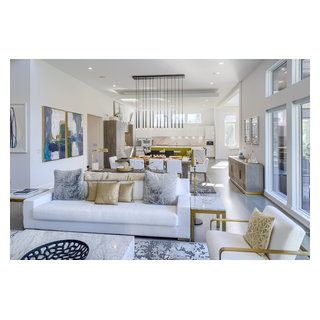 New Modern House - Short Hills - Contemporary - Living Room - New York ...