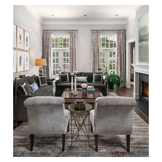 North Decatur Home - Transitional - Living Room - Atlanta - by Moldovan ...