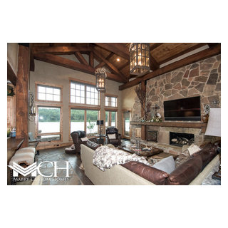 Oklahoma Hunting Lodge - Rustic - Living Room - Dallas - by Mabry ...