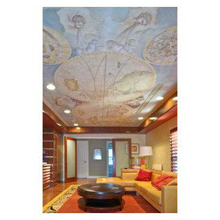 Old World Ceiling Maps - Traditional - Living Room - DC Metro - by ...