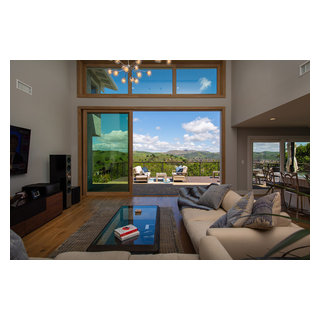 Open-Air Living with Large Glass Multi-Slide Patio Door x Transom ...