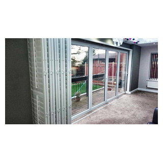 Orangery On Track Sliding Shutter System - Contemporary - Living Room ...