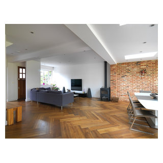 Oversized smoked oak parquet - Living Room - London - by Hitt Oak Ltd ...