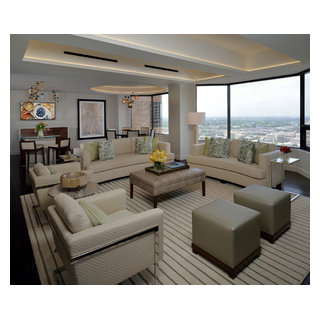 Penthouse Place - Contemporary - Living Room - Houston - by Laura ...