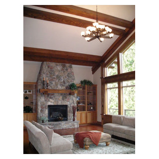 Persimmon Interior Trusses - Traditional - Living Room - Portland - by ...