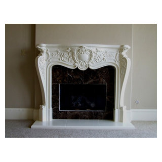 Plaster Louis style mantel - Traditional - Living Room - Dallas - by ...